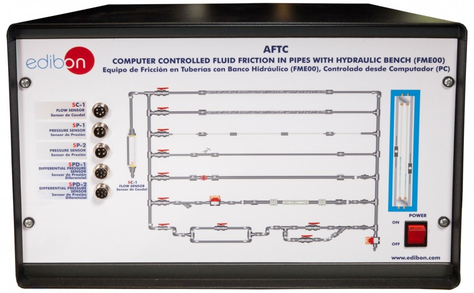Computer Controlled Fluid Friction in Pipes, with Hydraulics Bench ...