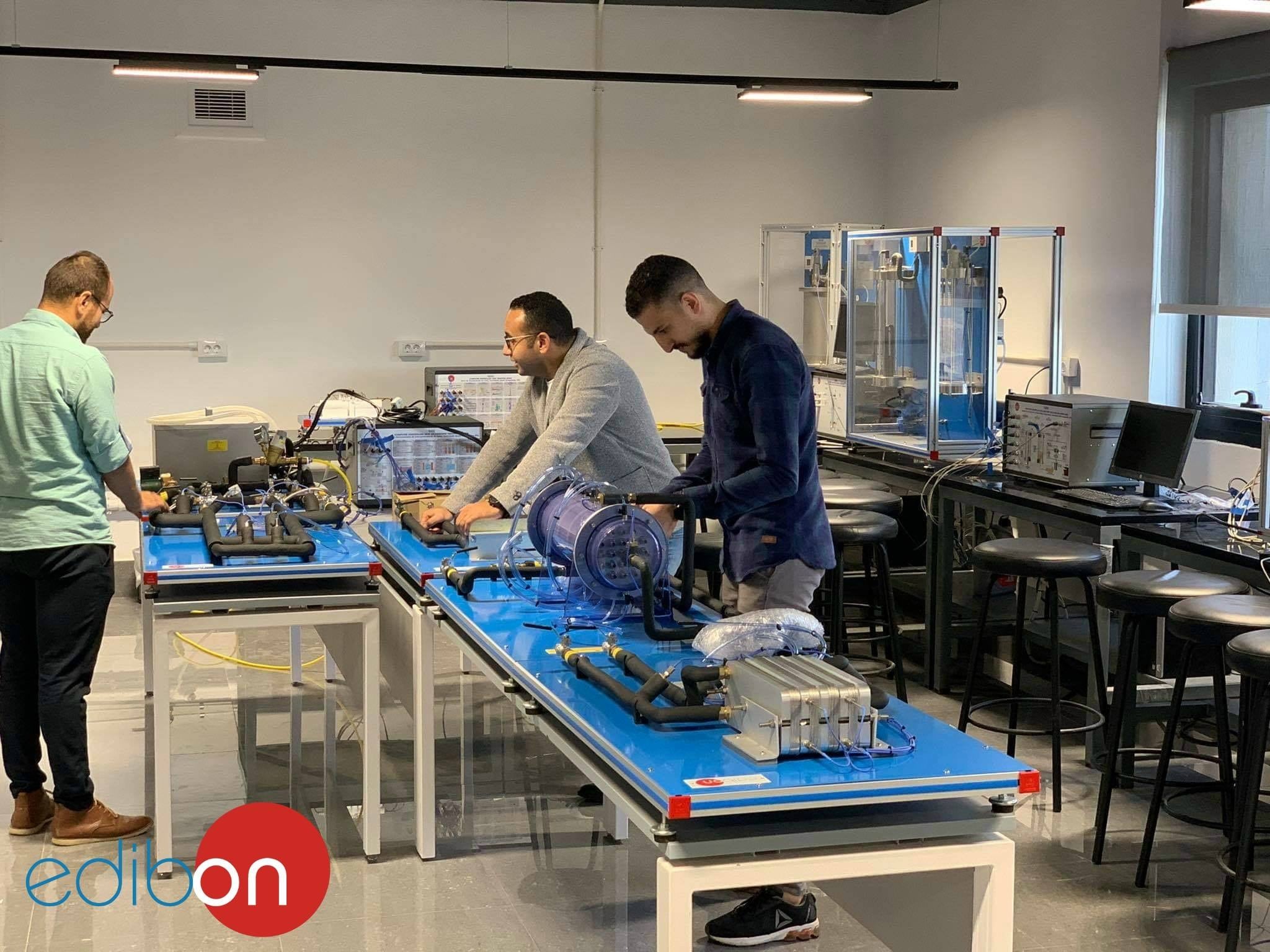 Setting up at Universities of Canada in Egypt - Edibon