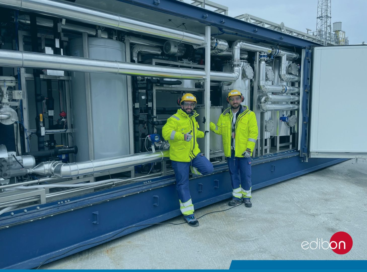 Arrival at Technology Centre Mongstad (TCM) (Norway) to install the ...